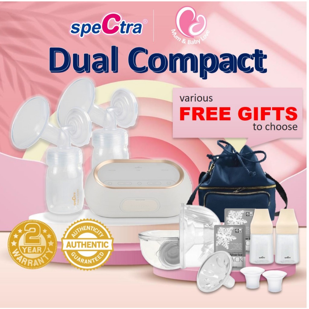 Spectra Dual Compact Breast Pump Double Premium Portable Rechargeable ...