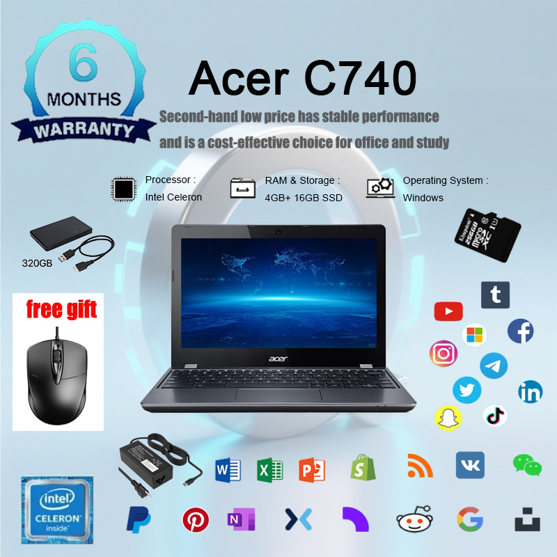 Acer c740 Laptop | 11.6" | 4GB RAM | 256GB | Windows 10 | murah ...