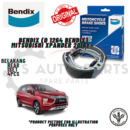 MITSUBISHI XPANDER 2018Y~ belakang REAR BRAKE SHOE BRAND BENDIX D 1264 ...