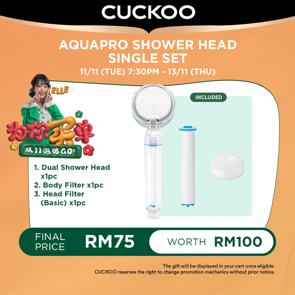 [ONNIMART Exclusive] CUCKOO AquaPro Filtered Shower Head With Head ...