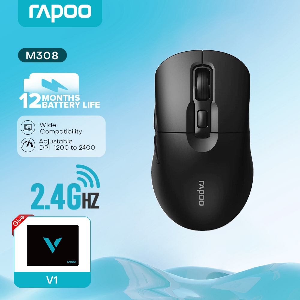 Rapoo M308 Multi-mode Wireless Mouse Connects via Bluetooth 5.0 and 2 ...