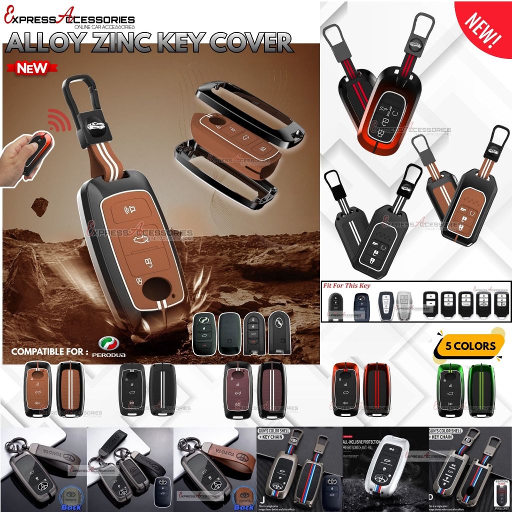 Zinc Alloy silicon Car Remote Key Cover Perodua Bezza MYVI Axia Aruz ...