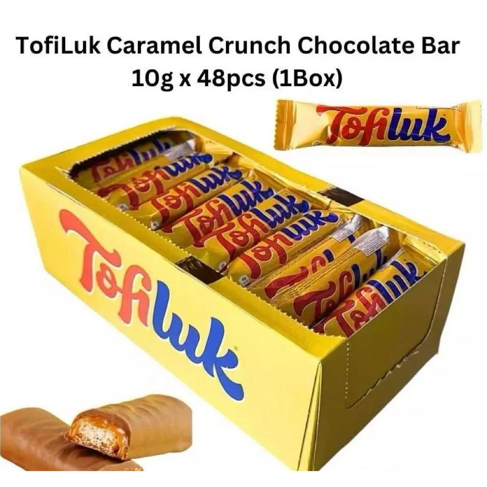 Tofiluk Caramel Crunch Chocolate (Coklat) - Box of 48single-biscuit ...