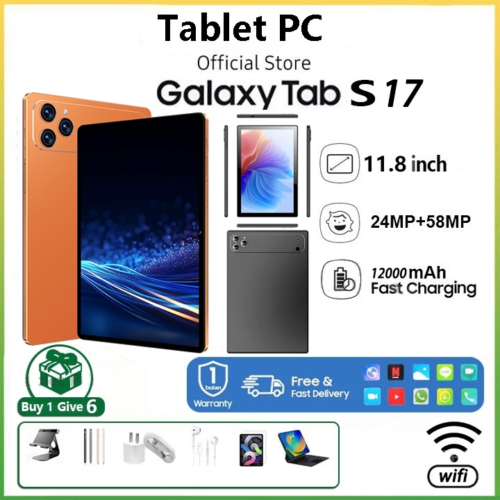 2025 new jenama Tablet baru Galaxy pro 17 11.6 inci Android 15 Tablet ...