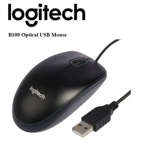 EZIS - LOGITECH B100 Wired Mouse with USB Connectivity, Optical ...
