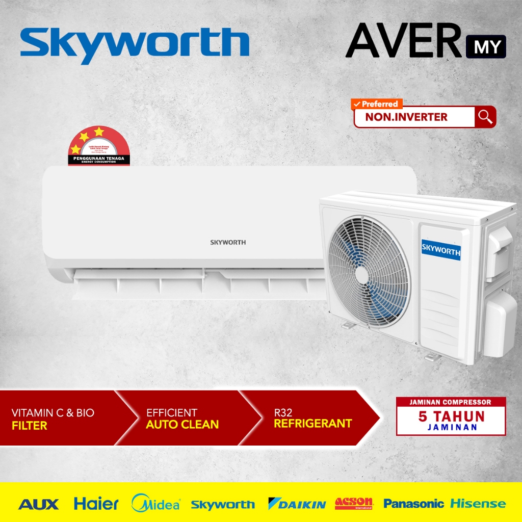 Skyworth New R32 - INVERTER & NON INVERTER Air Conditioner Aircon (1 ...