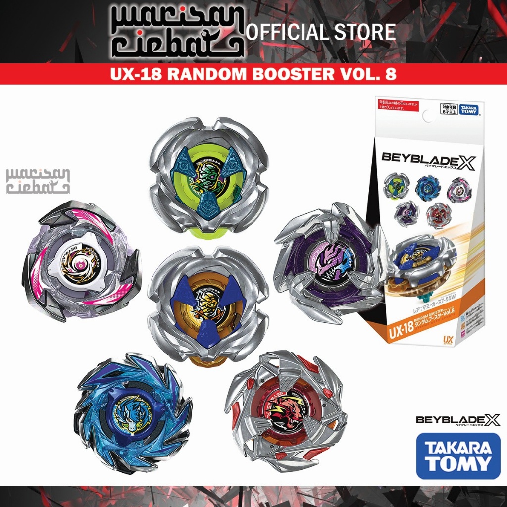 Takara Tomy Beyblade X UX-18 Random Booster Vol. 8 (Full Set 6/6 ...