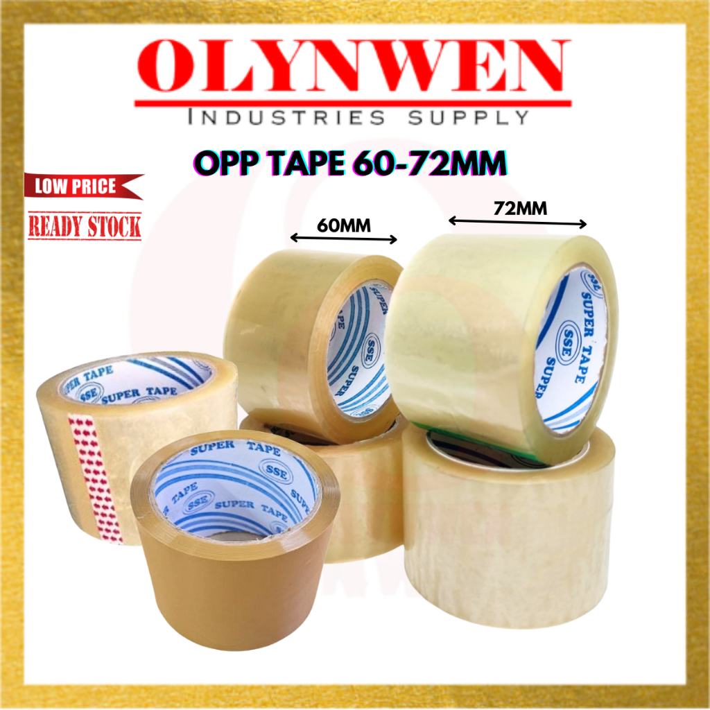 OPP TAPE Wide 72MM 60MM x 110 Yards Clear brown high strength packaging ...
