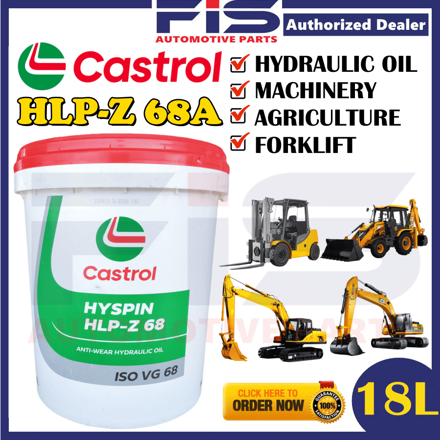 FIS Castrol Hydraulic Oil Hyspin HLP-Z 68 18Liter For Agriculture ...