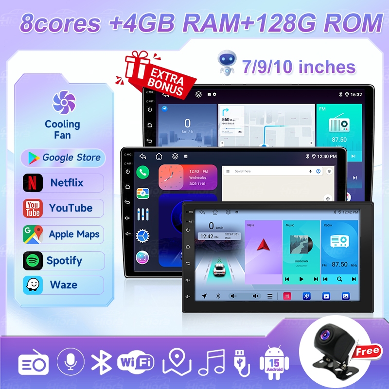 Android Player 4GB RAM 128GB ROM 8 Core Universal 7 9 10 Inch Rear ...