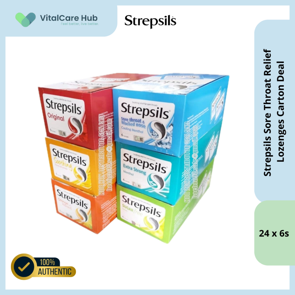 [CHEAPEST] Strepsils Sore Throat Relief Lozenges Carton Deal (24 x 6s ...