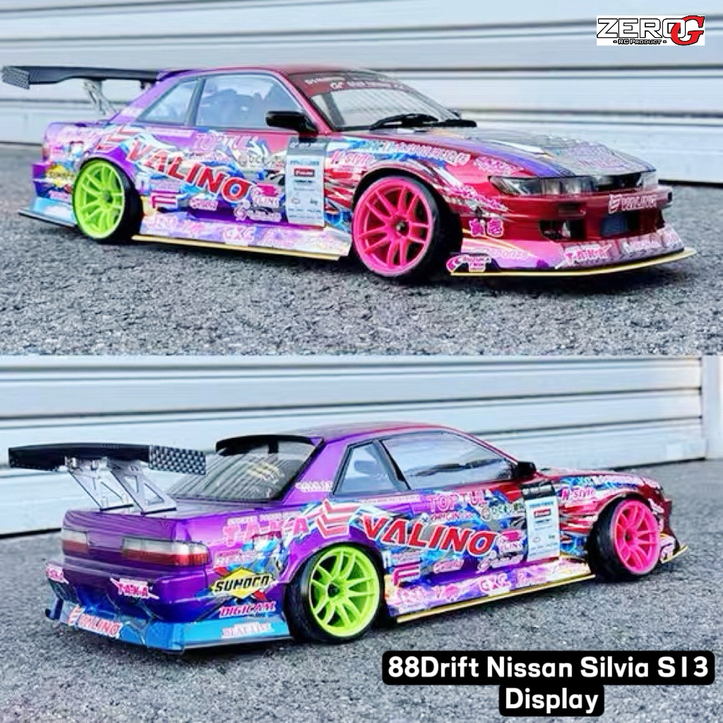 88DRIFT Nissan Silvia S13 Nakamura Naoki 3D Sticker Decals 1/10 200mm ...