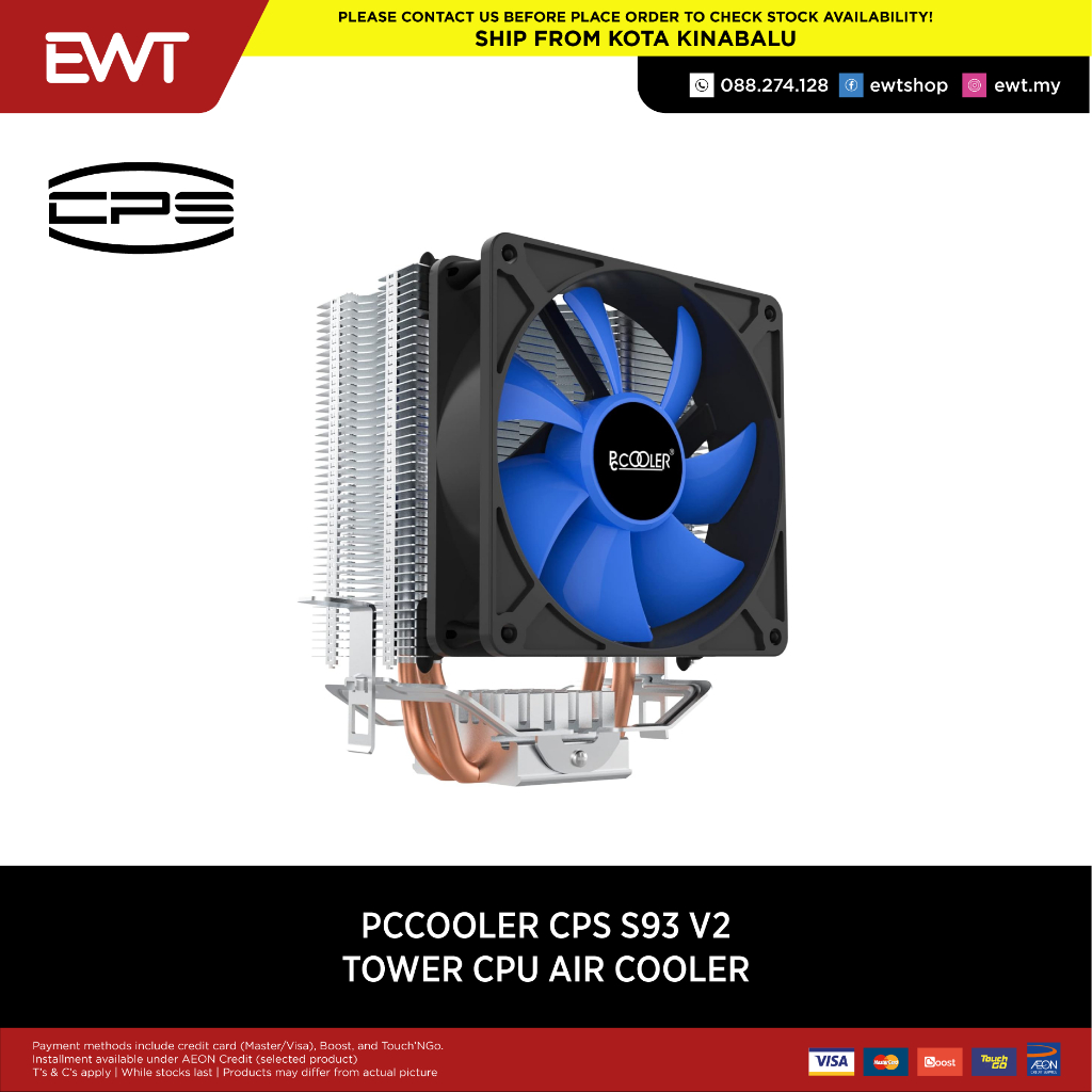 PCCOOLER CPS S93 V2 TOWER CPU AIR COOLER 100% GENUINE! | Shopee Malaysia