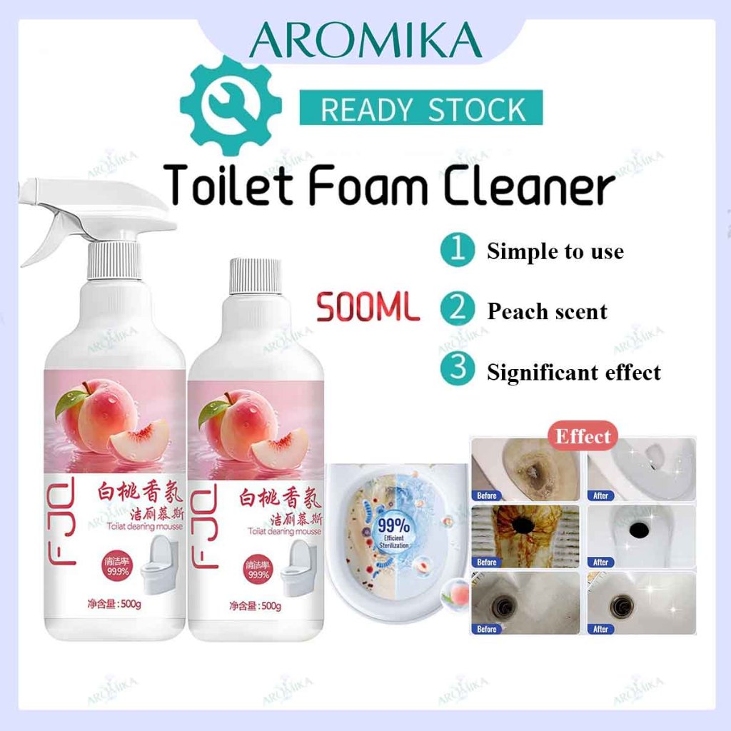 500ML Toilet Cleaning Mousse Fragrant Foam Toilet Cleaner Stain Remover ...