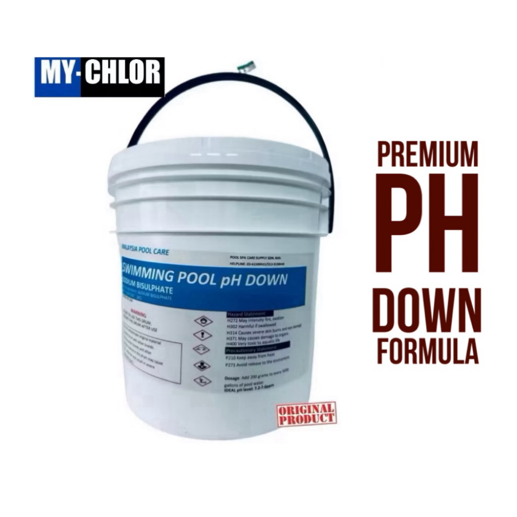 DRY ACID / SODIUM BISULPHATE PREMIUM - 5KG/PAIL MY-CHLOR Pool pH DOWN for swimming pool | Shopee ...