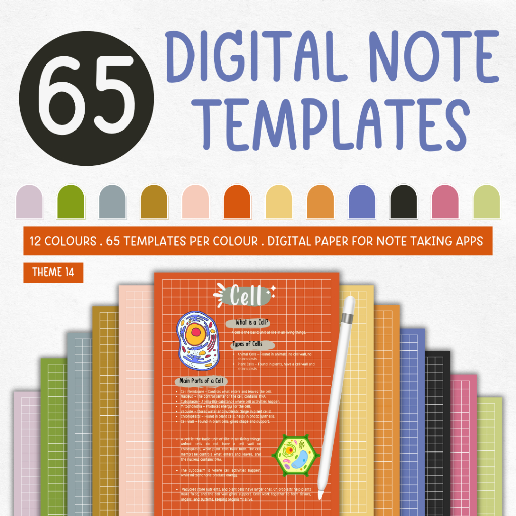 (PDF) Digital Note Paper Templates Notetaking for goodnotes notability ...