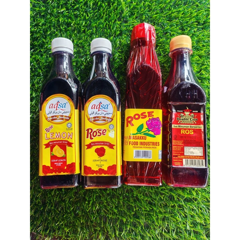 🌹🌹🌹aqsa Rose Sirap /Rose Lemon Sirap 375ml 🌹MASAKU ROSE 300ML (PEKATAN ...