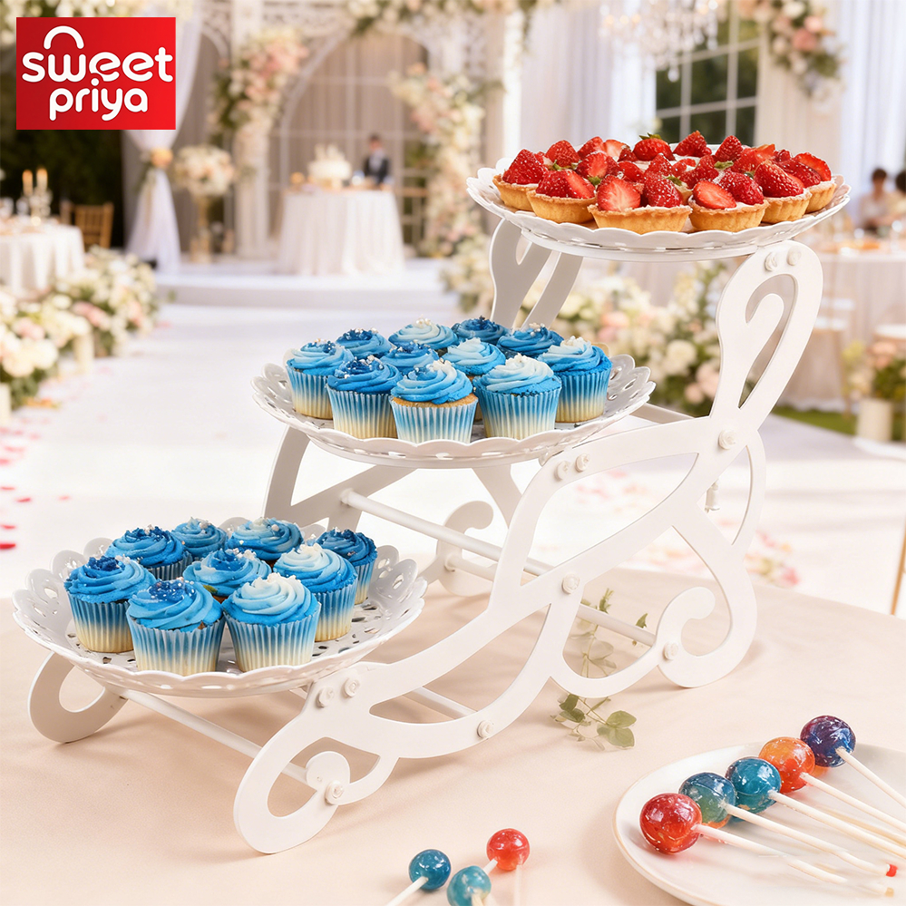 2/3 Tier Wedding Dessert Display Rack Tray Cupcake Cake Stand Plate ...