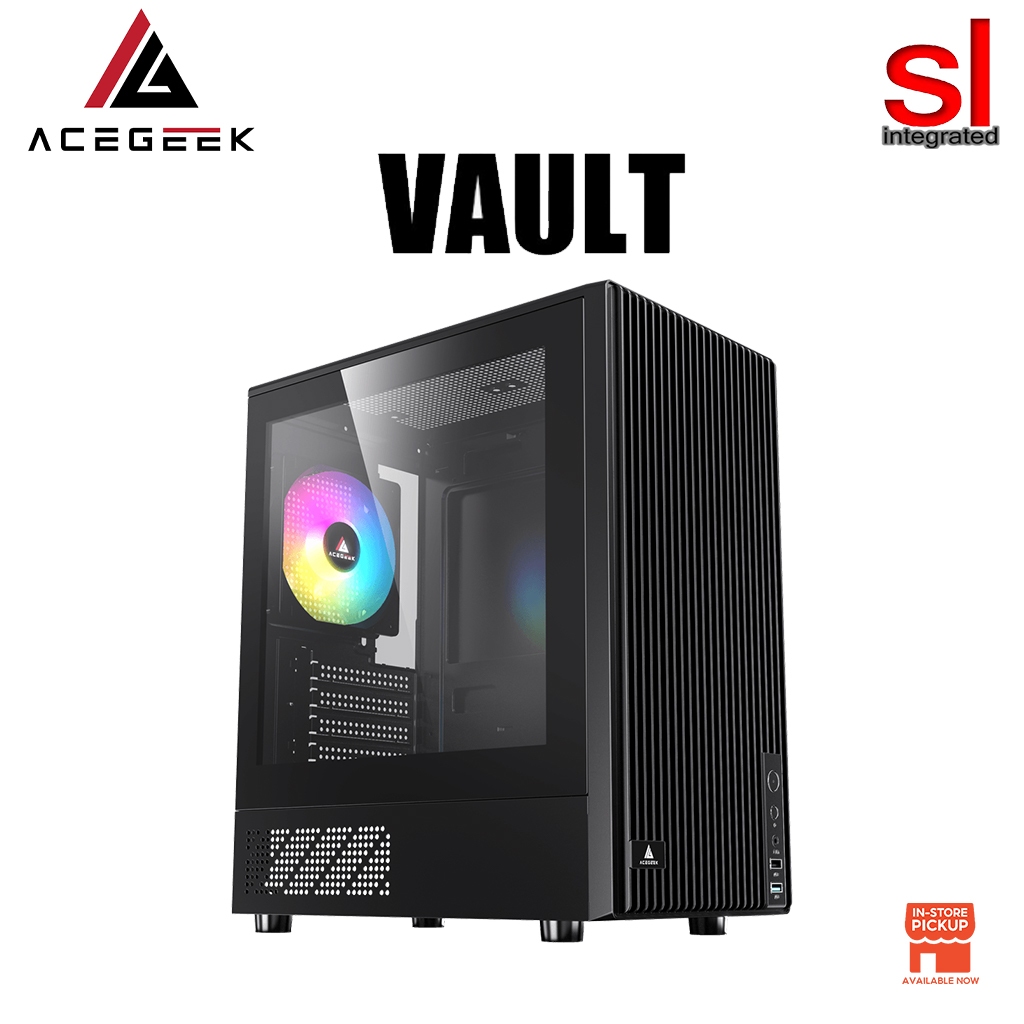 ACEGEEK Vault M-ATX Gaming Casing (With 3 ARGB Fans) | Shopee Malaysia