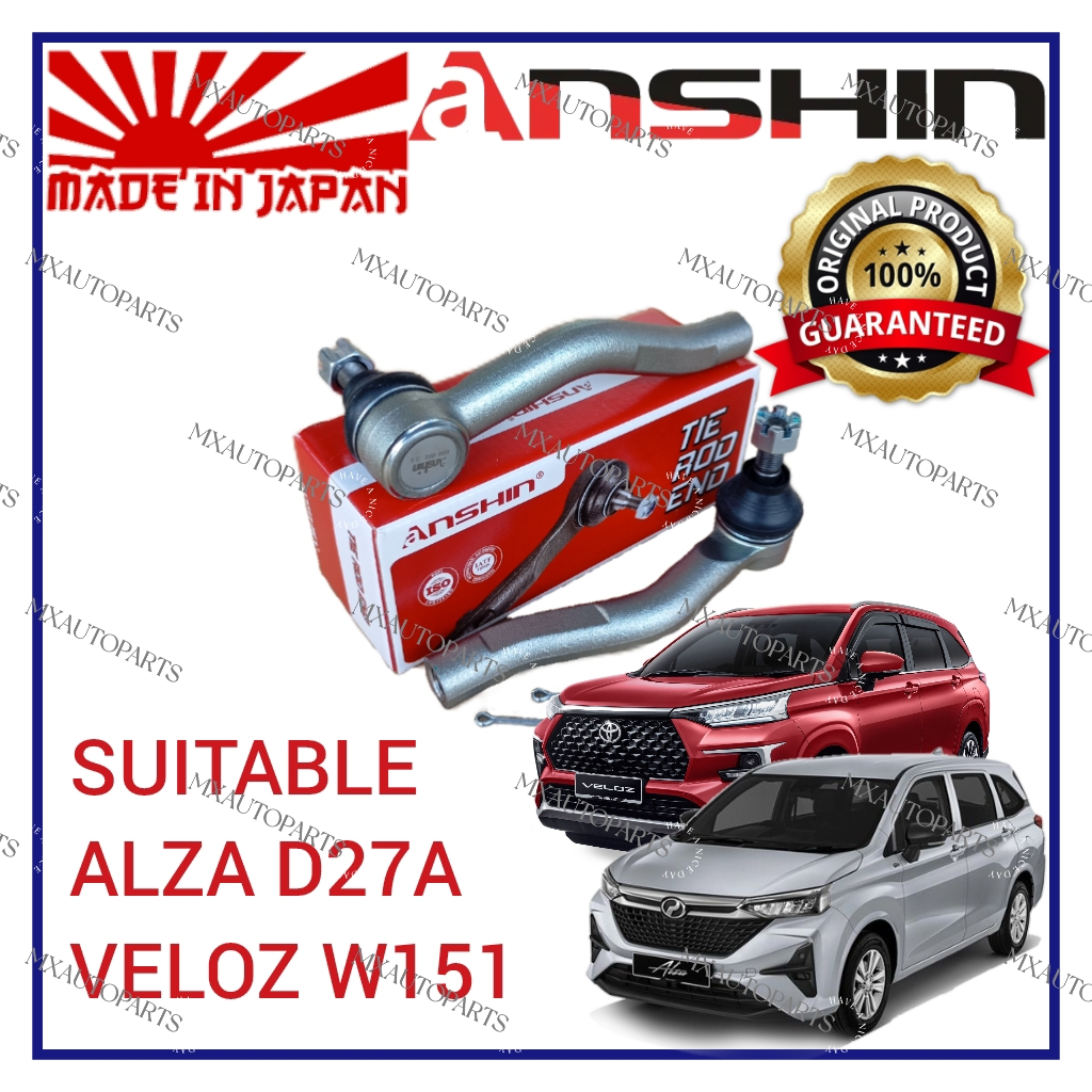 ORIGINAL ANSHIN JAPAN TIE ROD END PERODUA ALZA NEW D27A TOYOTA VELOZ ...
