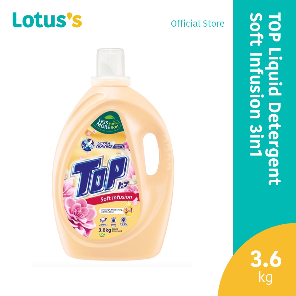 TOP Liquid Detergent Soft Infusion 3in1 3.6kg | Shopee Malaysia