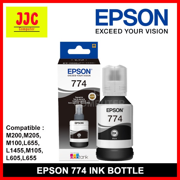 ORIGINAL EPSON 774 Ink Bottle M100,M105,M200,M205,L605,L655,L1455 ...