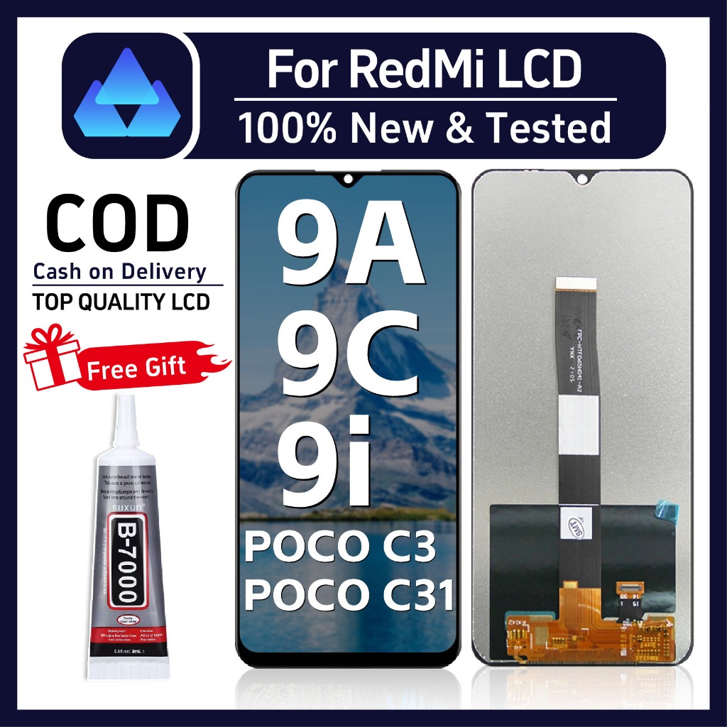 【Top Quality】LCD For Redmi 9A / 9C / 9i / 10A / Poco C3 / C31 Touch ...