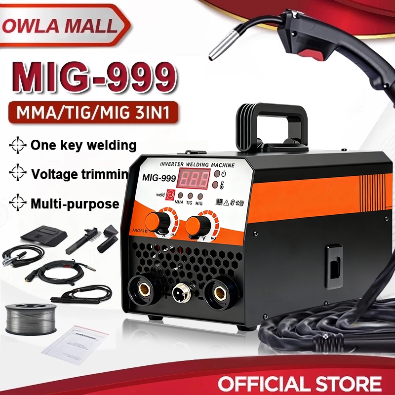 MIG-999 Gasless Welding Machine Portable 3 in 1 MIG & MMA&TIG Inverter ...