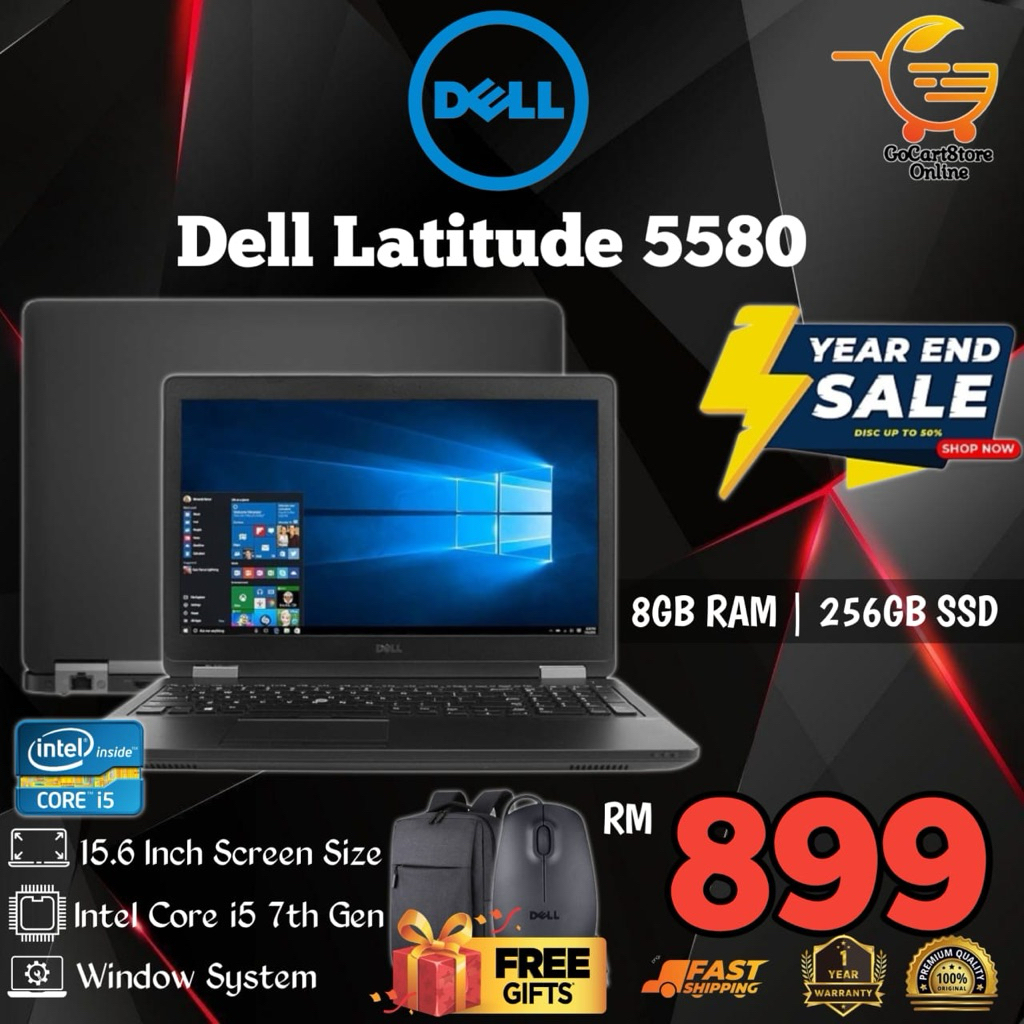 Dell Latitude 5580 Intel Core i5 7th Gen / 8gb ram / 256gb ssd | Shopee ...
