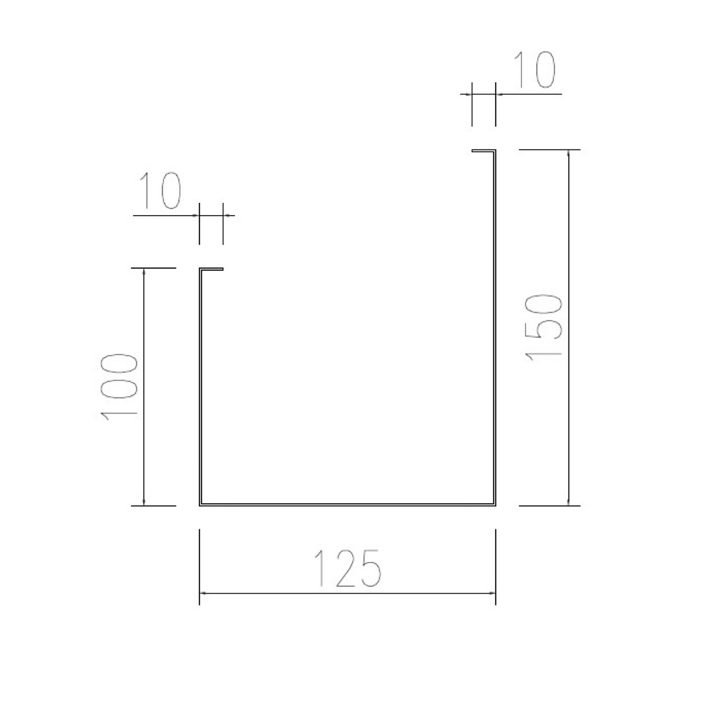 GI Gutter 0.8mm - 4” - 5” - 6” - 8feet lenght - end cap - 4” out let 水槽 ...