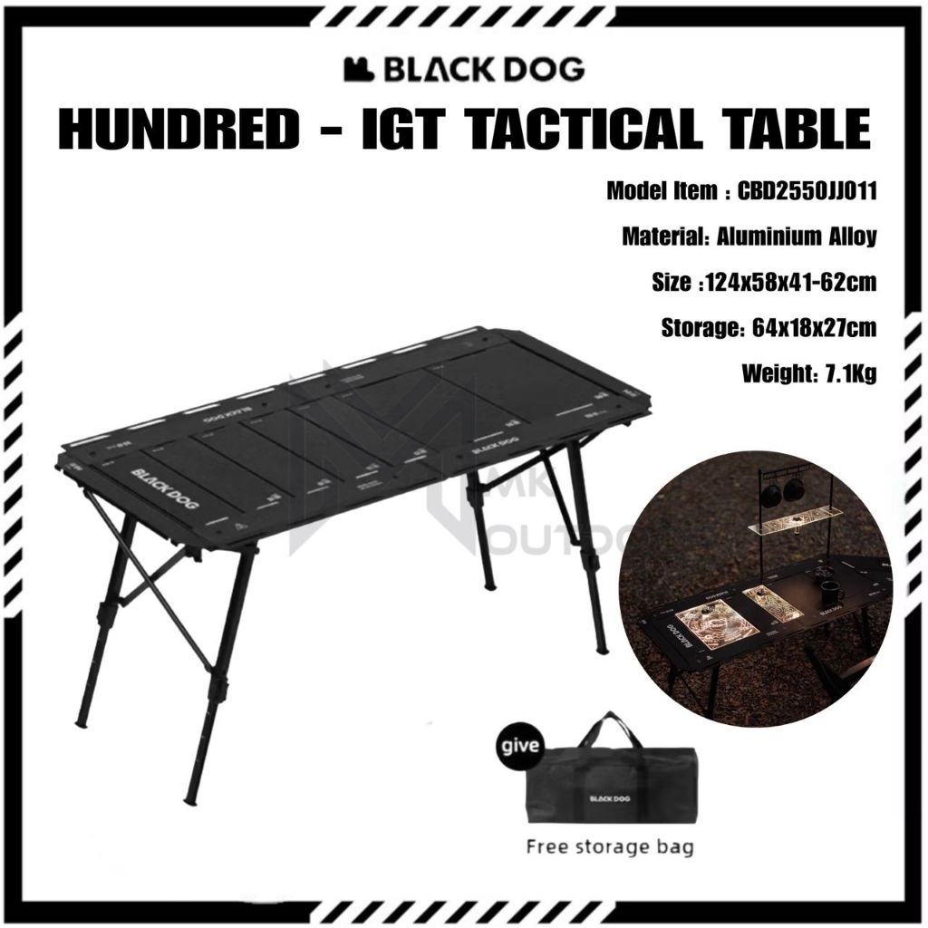BLACKDOG Outdoor IGT Table Folding Adjustable Aluminum Alloy Camping ...