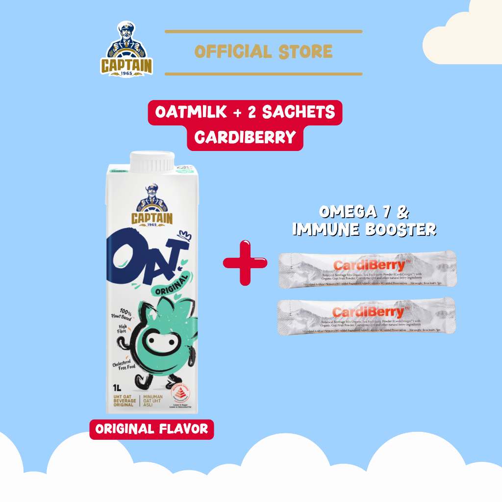 [BUNDLE] Captain Oat M!lk Original Flavours 1-Litre + 2 sachets ...