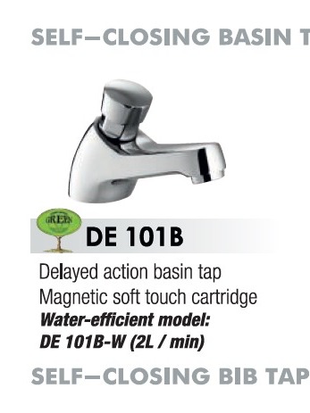 DOE DE101B DELAYED ACTION BASIN TAP MAGNECTIC SOFT TOUCH WITH DOE LOGO ...