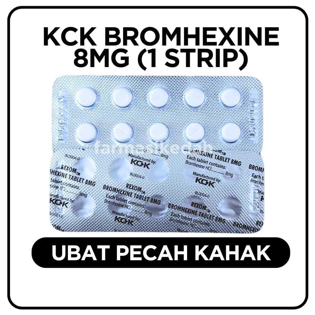 KCK Rexom Bromhexine 8mg Tablet 10’s Strip | Shopee Malaysia