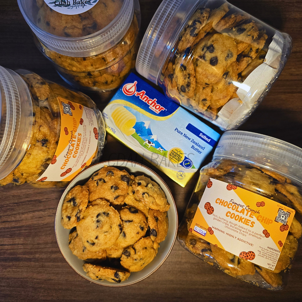 FRESHLY BAKED! FAMOUS CRUNCH Chocolate Chip Cookies (270g) | Biskut ...