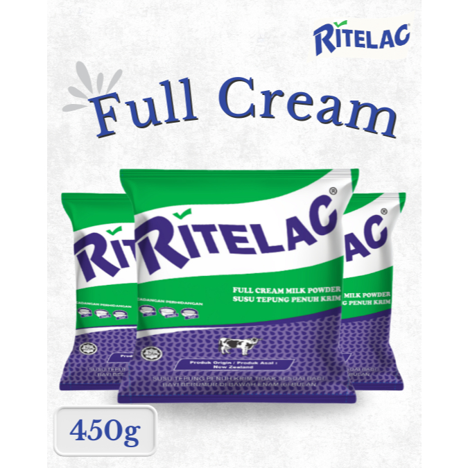 RITELAC Full Cream Milk Powder | Susu 450g | Milk (Susu Tepung Penuh ...