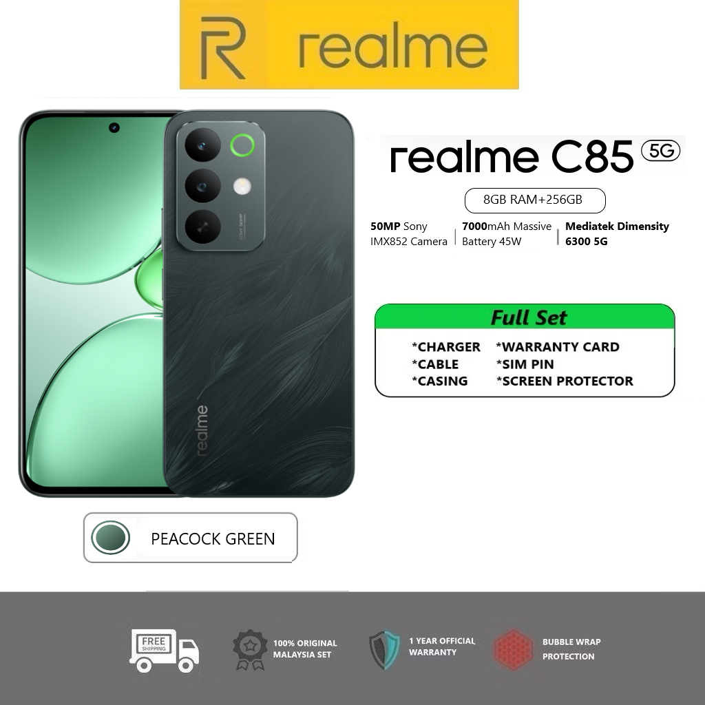 realme C85 5G | 4G (8GB RAM + 256GB ROM) 7000mAh Battery 45w SUPERVOOC | Original Realme Product ...