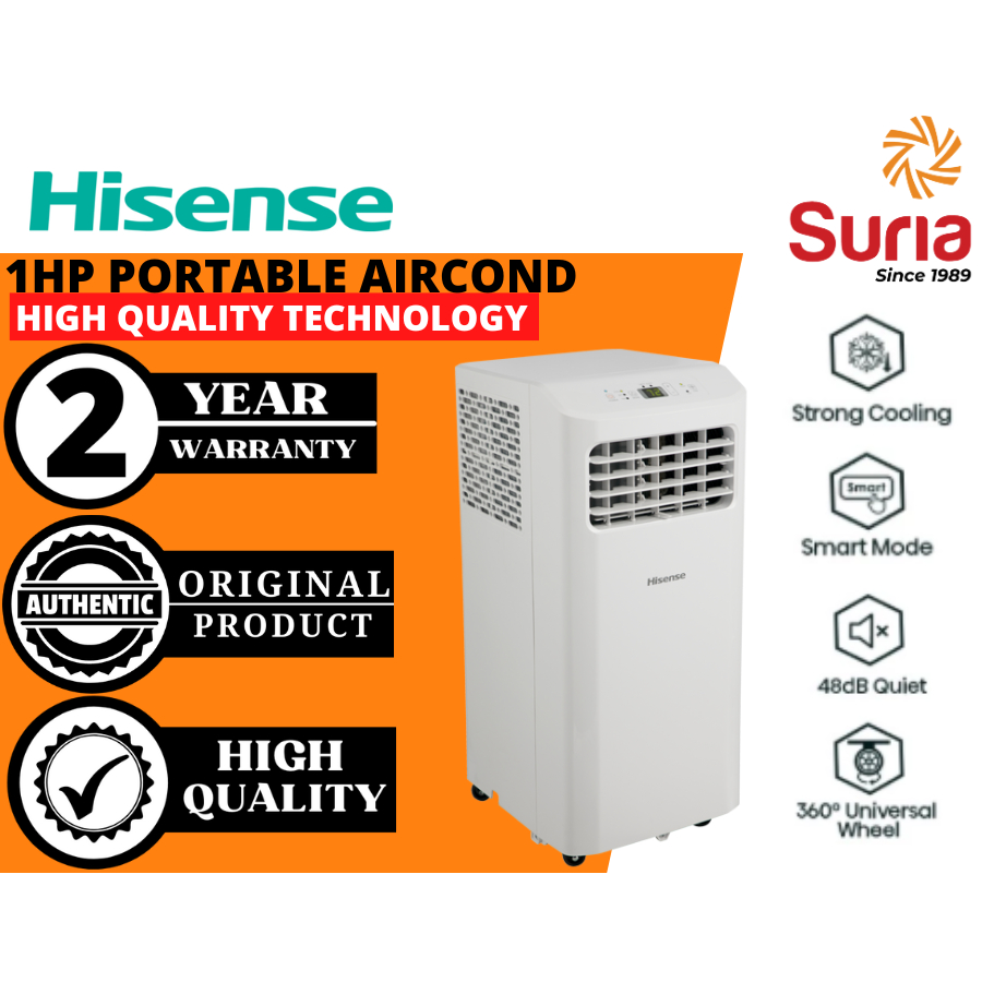 Hisense 1HP/1.5HP R32 Portable Aircond Air Conditioner Aircond Mobile ...