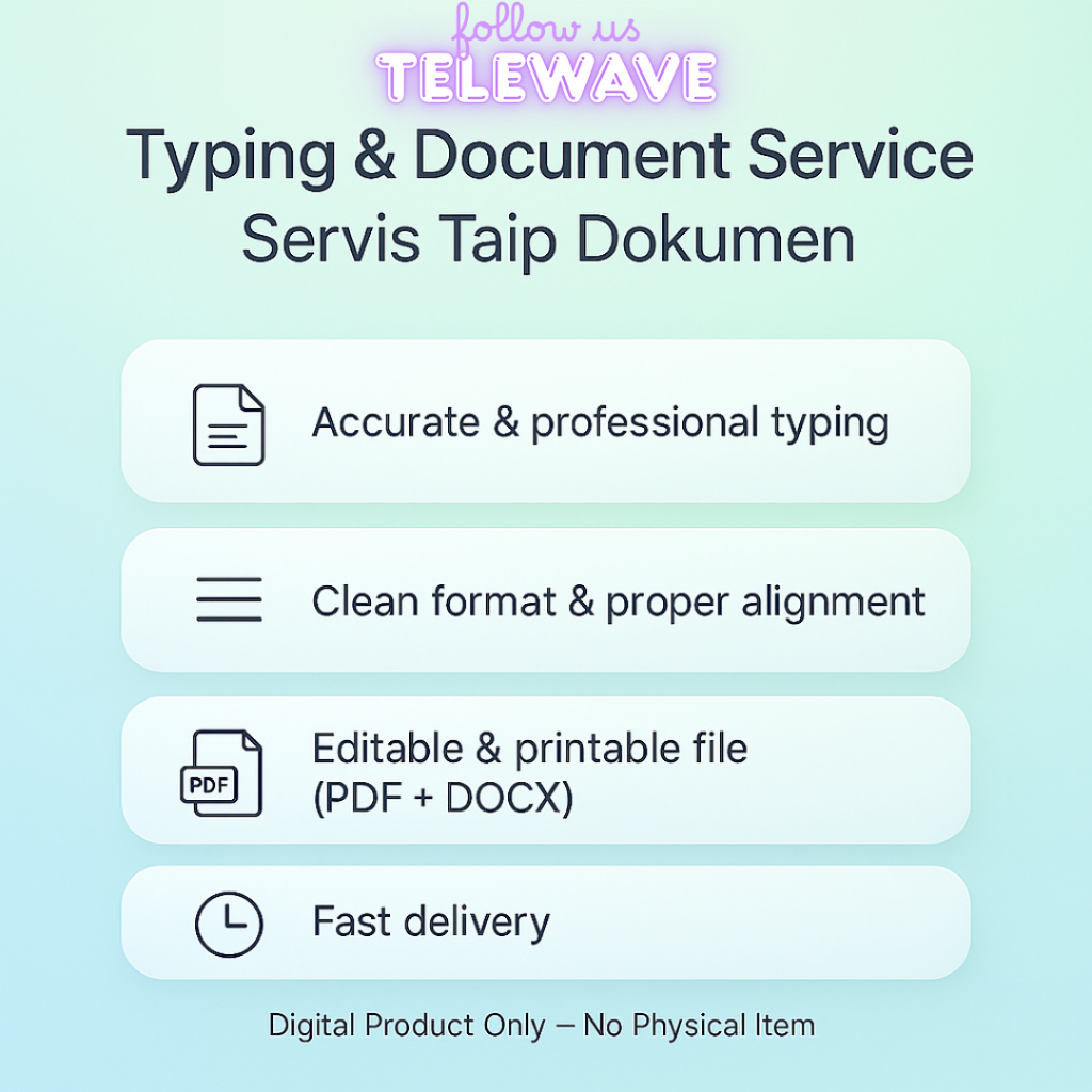 💻 Typing & Document Preparation Service / Servis Taip & Dokumen ...
