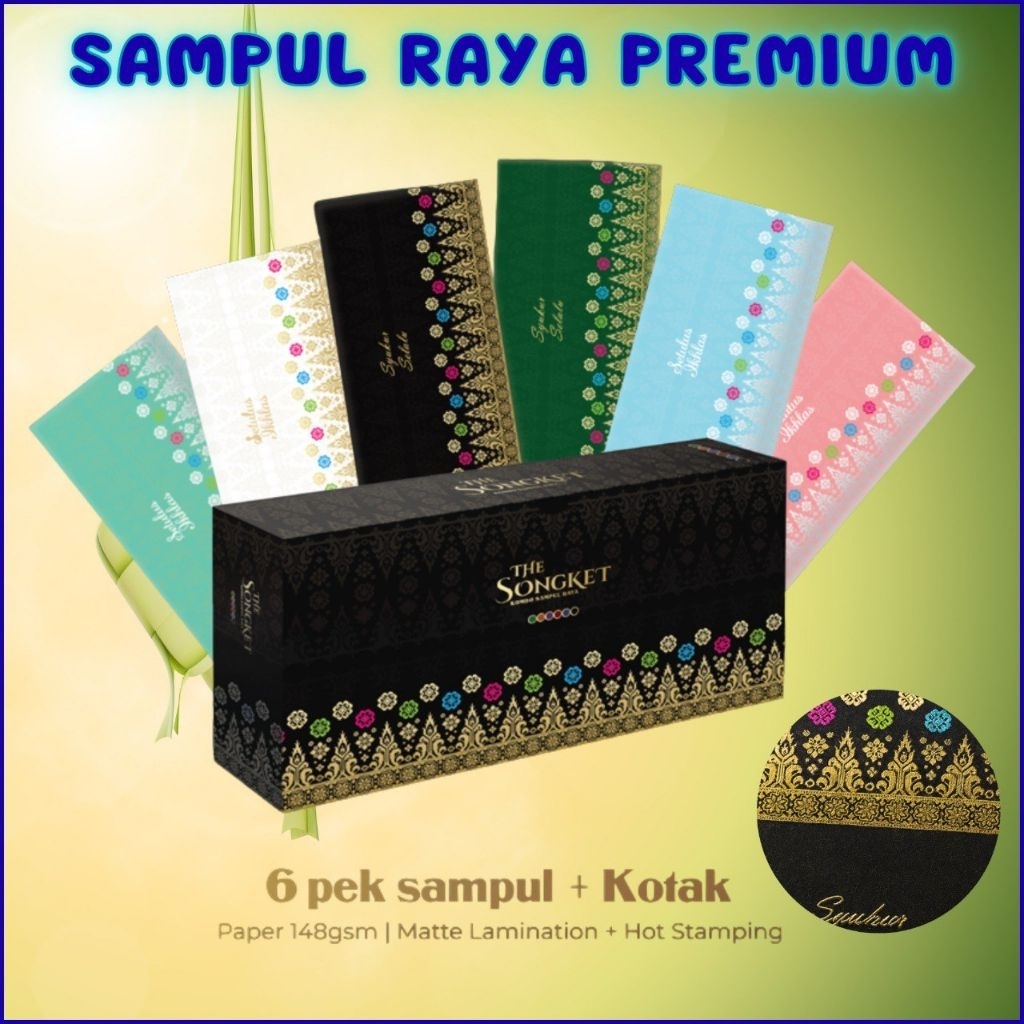 Sampul Raya Songket Exclusive Premium Gold Stamping 2026 Setulus Ikhlas ...