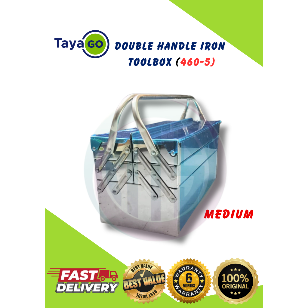 3 Layer Metal Tool Box Home Tool Storage & Heavy Duty Multi Level Tool ...