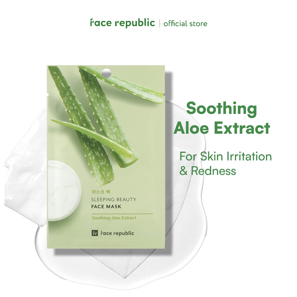 Face Republic Sleeping Beauty Face Mask Soothing Aloe Extract (23g ...