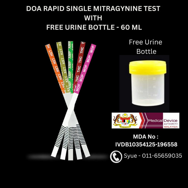 DOA SINGLE URINE TEST MITRAGYNA/KRATOM/KETUM WITH URINE BOTTLE | Shopee ...