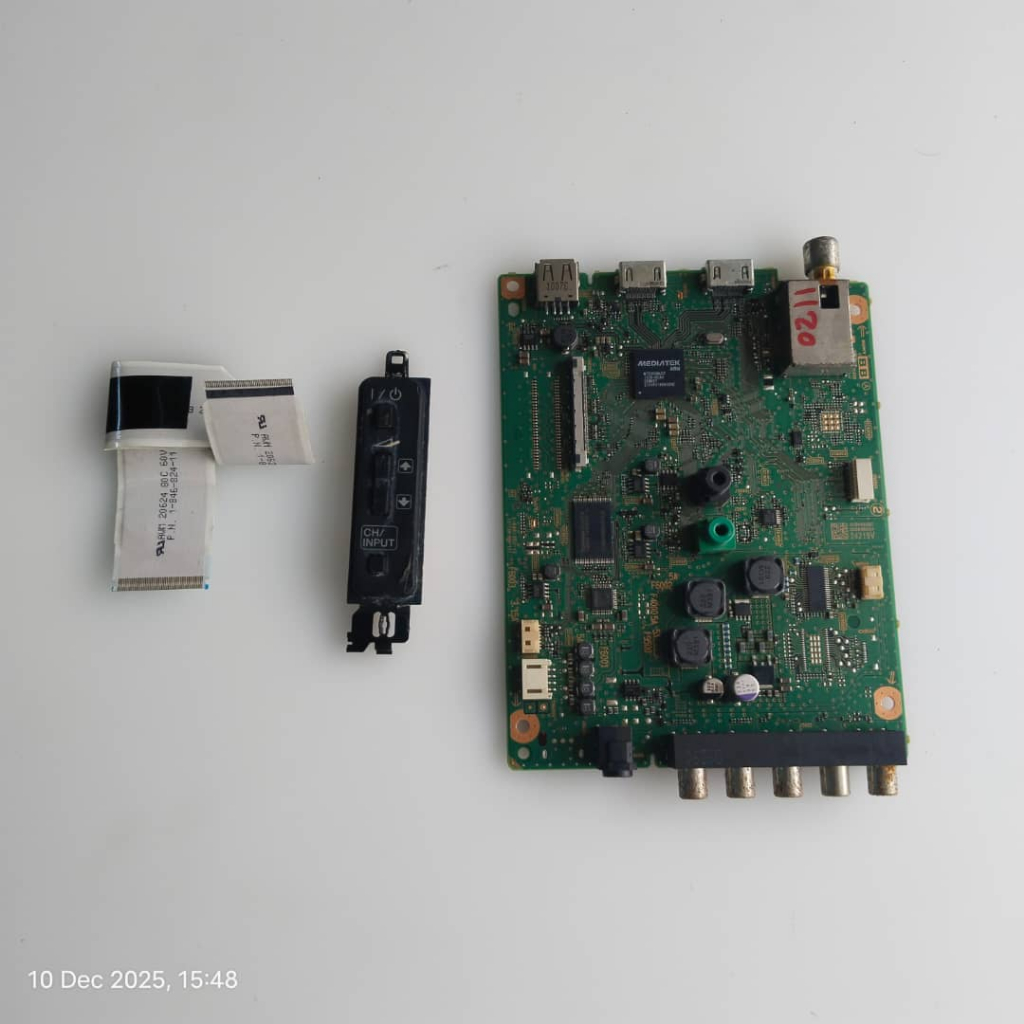 SONY KLV-40R452A 40" TV MAIN BOARD, POWER BUTTON AND RIBBON CARD ...