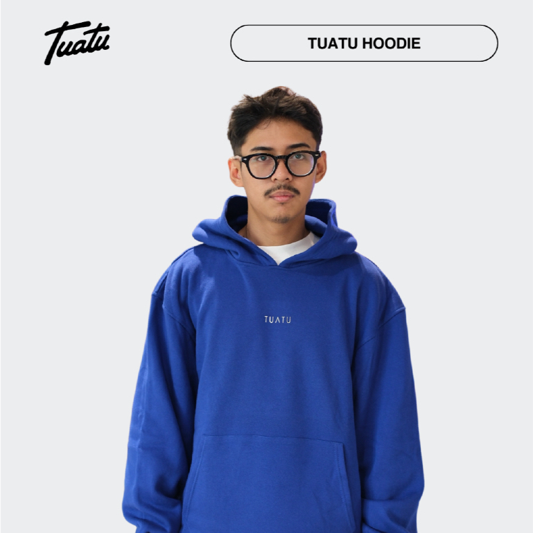 TUATU Thoughts Into Things Hoodie in Blue | Shopee Malaysia