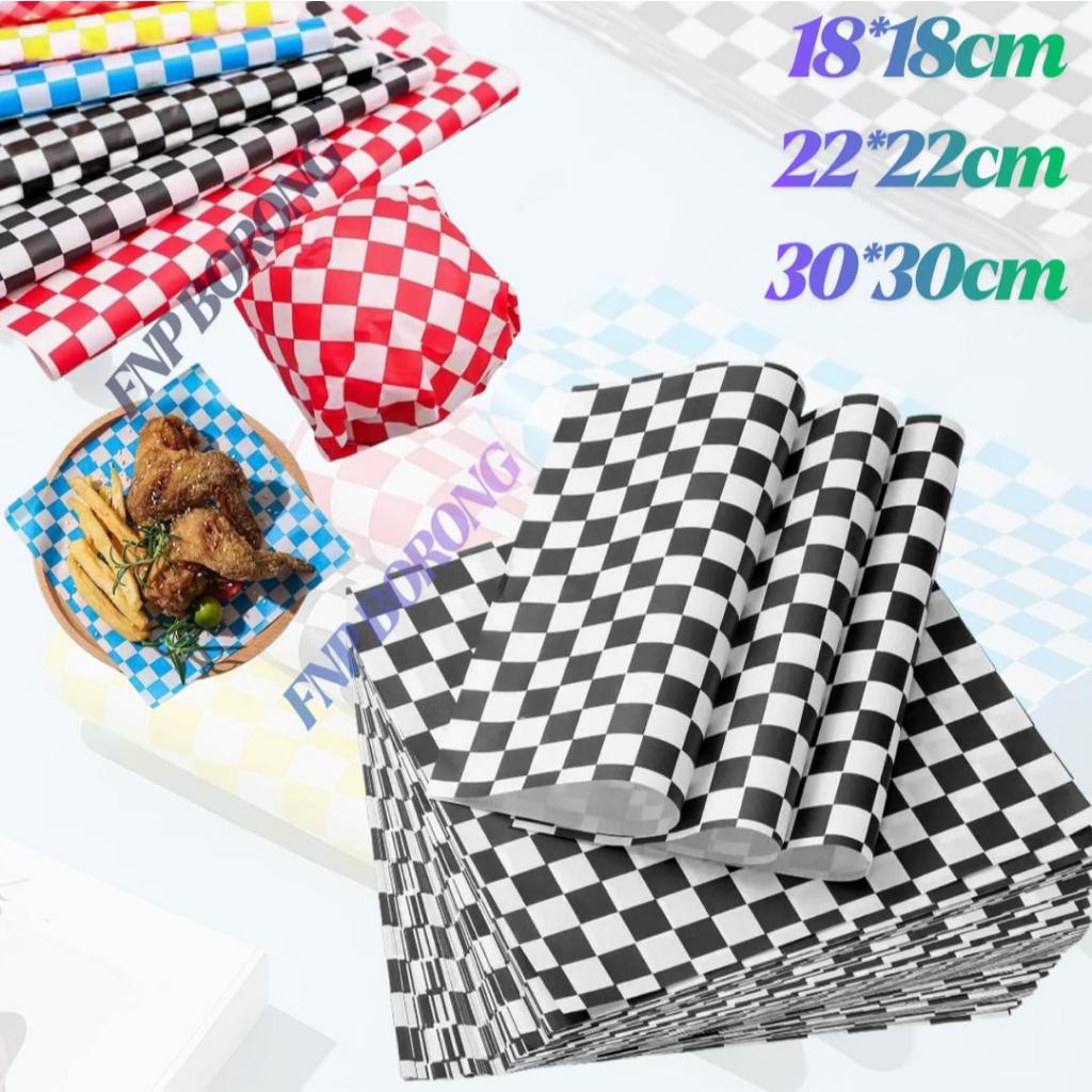 【HARGA BORONG】100 PCS Kertas minyak ayam goreng burger Food Grade Wax ...
