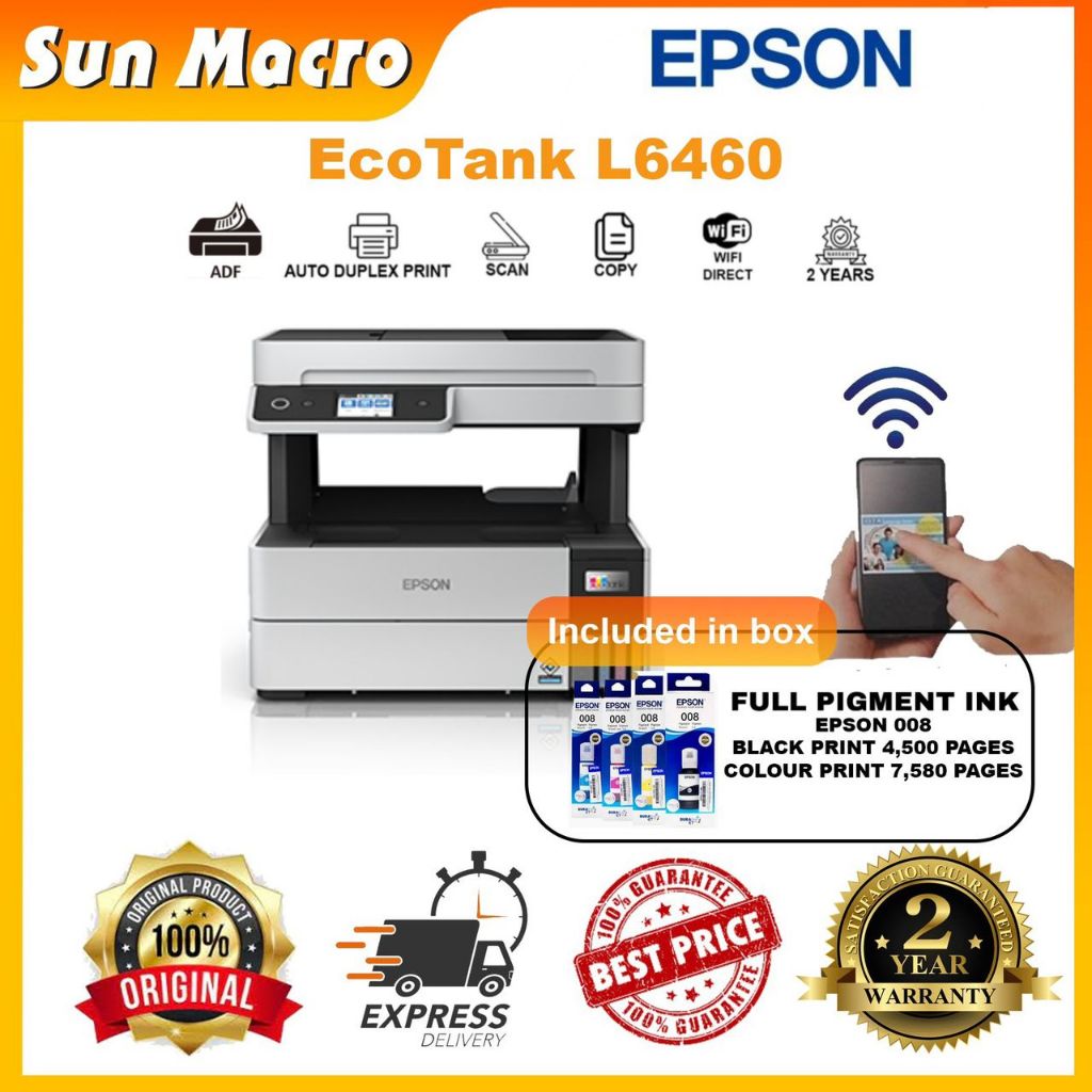 EPSON ECOTANK L6460 A4 INK TANK PRINTER | Shopee Malaysia