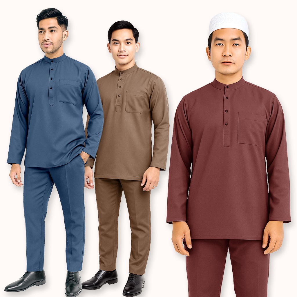 Traditional Baju Melayu for Raya 2026 Baju Raya S to 2XL Baju Melayu ...