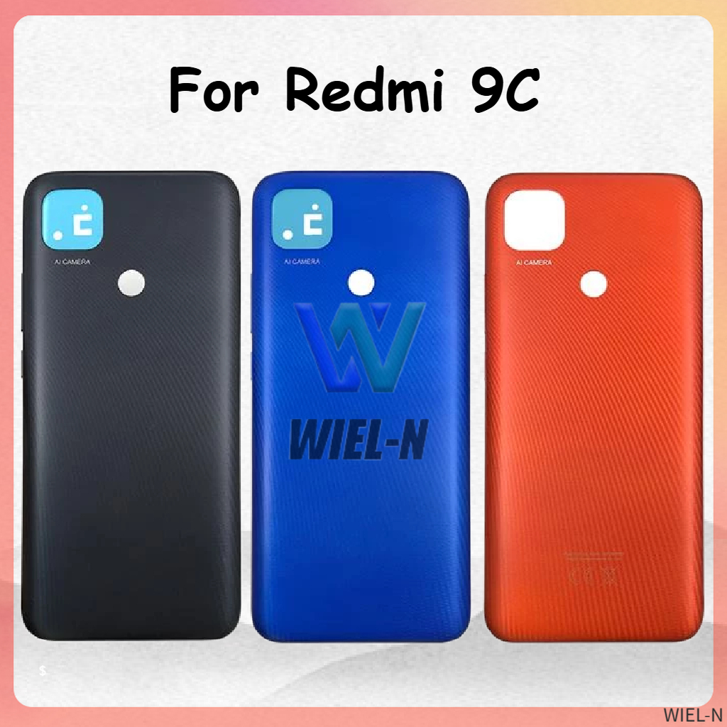 Battery Back Cover Rear Door For Redmi 9C Housing Case Plastic Panel ...