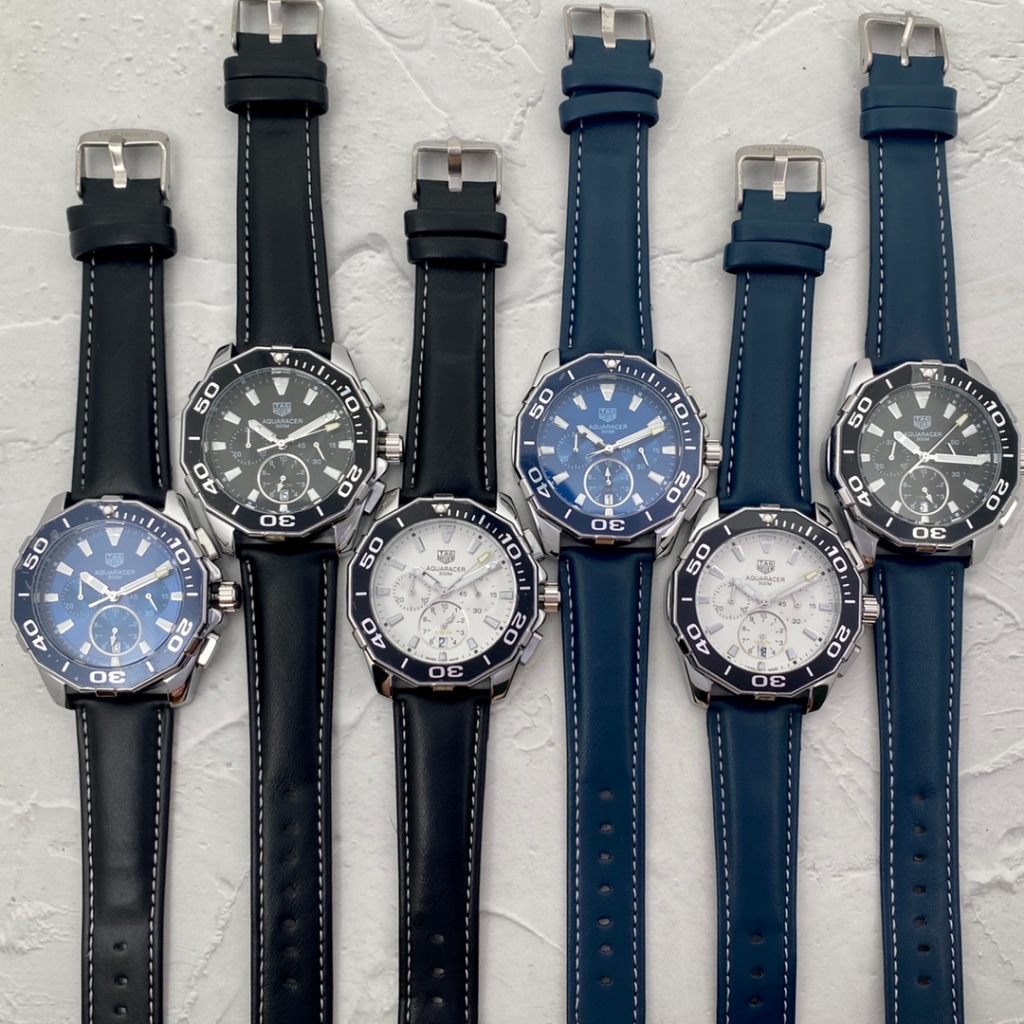 43mm Multi Function Chronograph Watch with Dual Color Luminous Dial ...